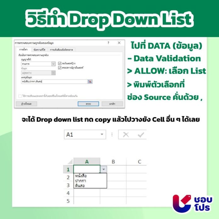 💚 รวม 10 สูตร Excel พื้นฐาน งานเสร็จไว ใช้เวลาน้อยลง! - ShobPro